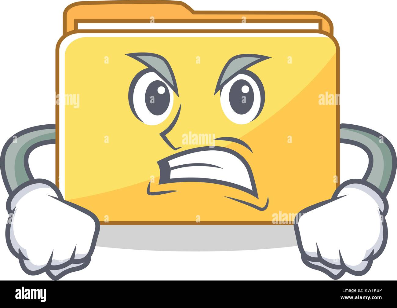 Angry folder character cartoon style Stock Vector Image & Art - Alamy