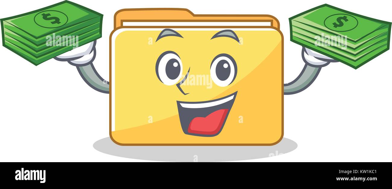 Folder with cash Stock Vector Images - Alamy