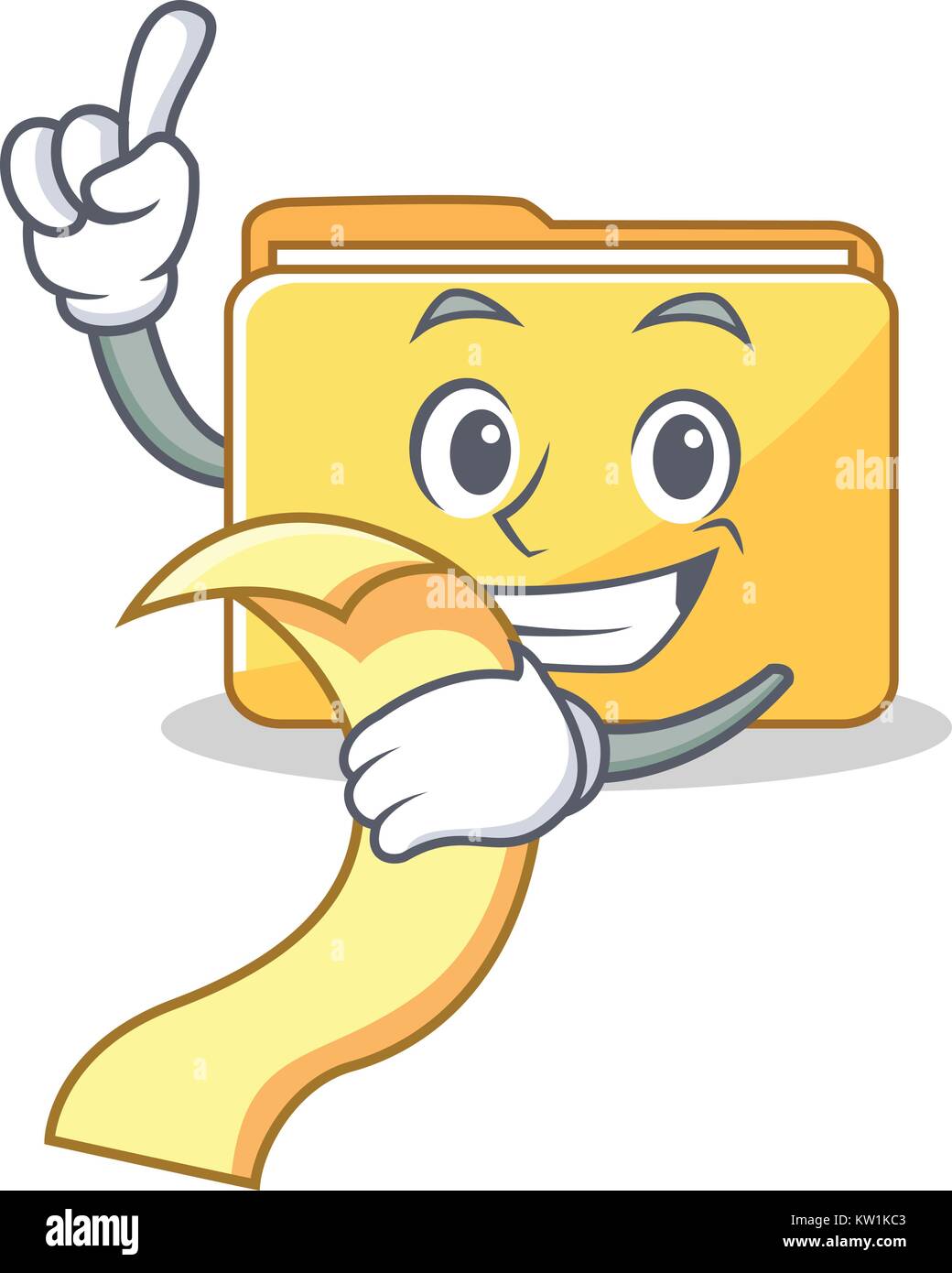 With menu folder character cartoon style Stock Vector Image & Art - Alamy