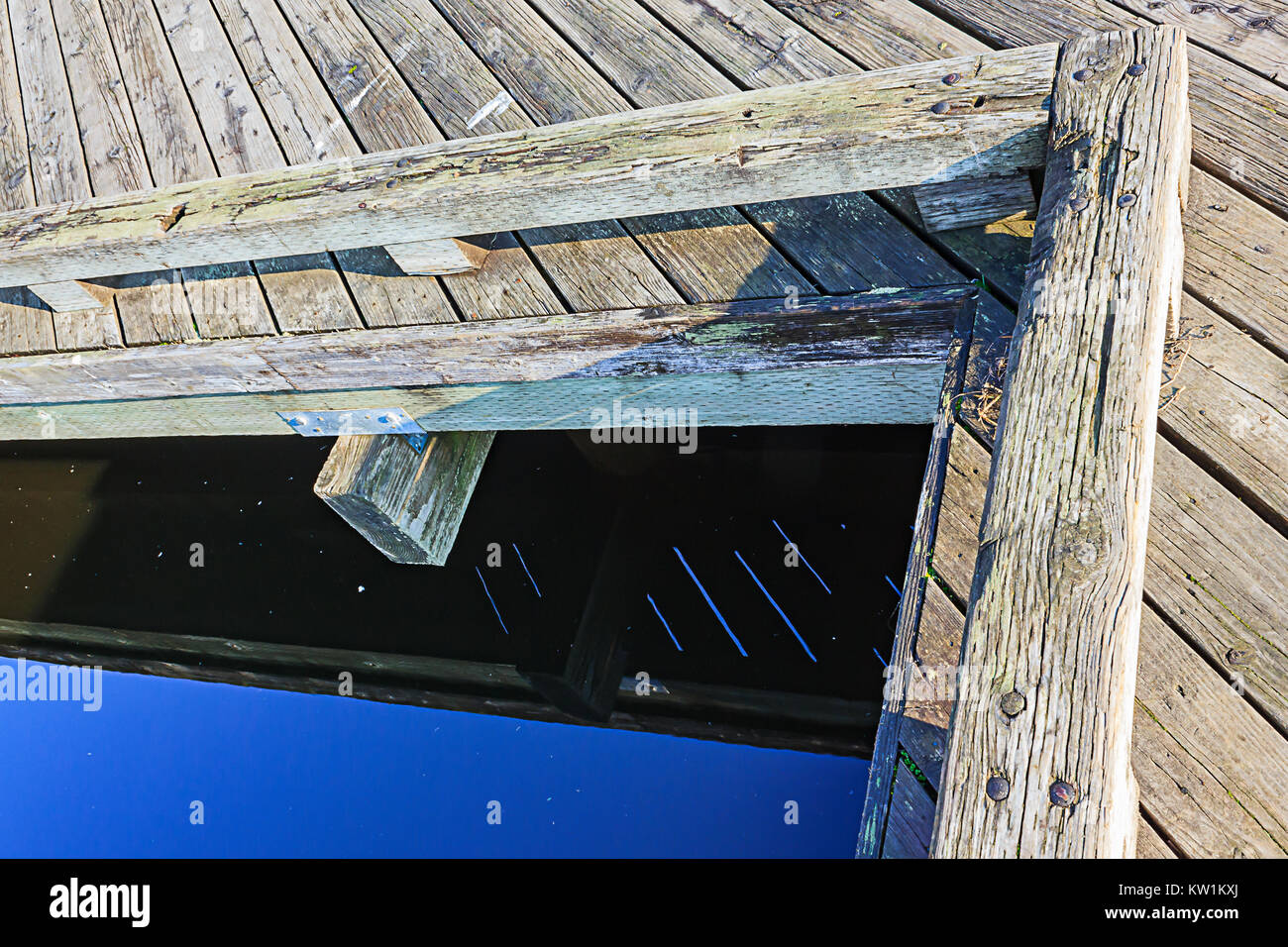 wooden dock over water Stock Photo - Alamy