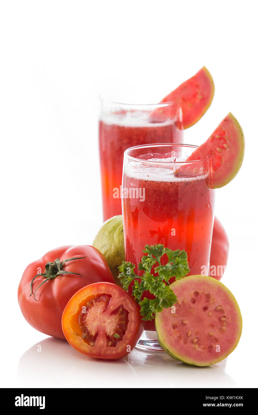 Tomato and Guava smoothie Stock Photo - Alamy