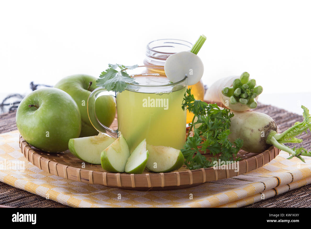 Apple, Celery, and Radish smoothie Stock Photo - Alamy