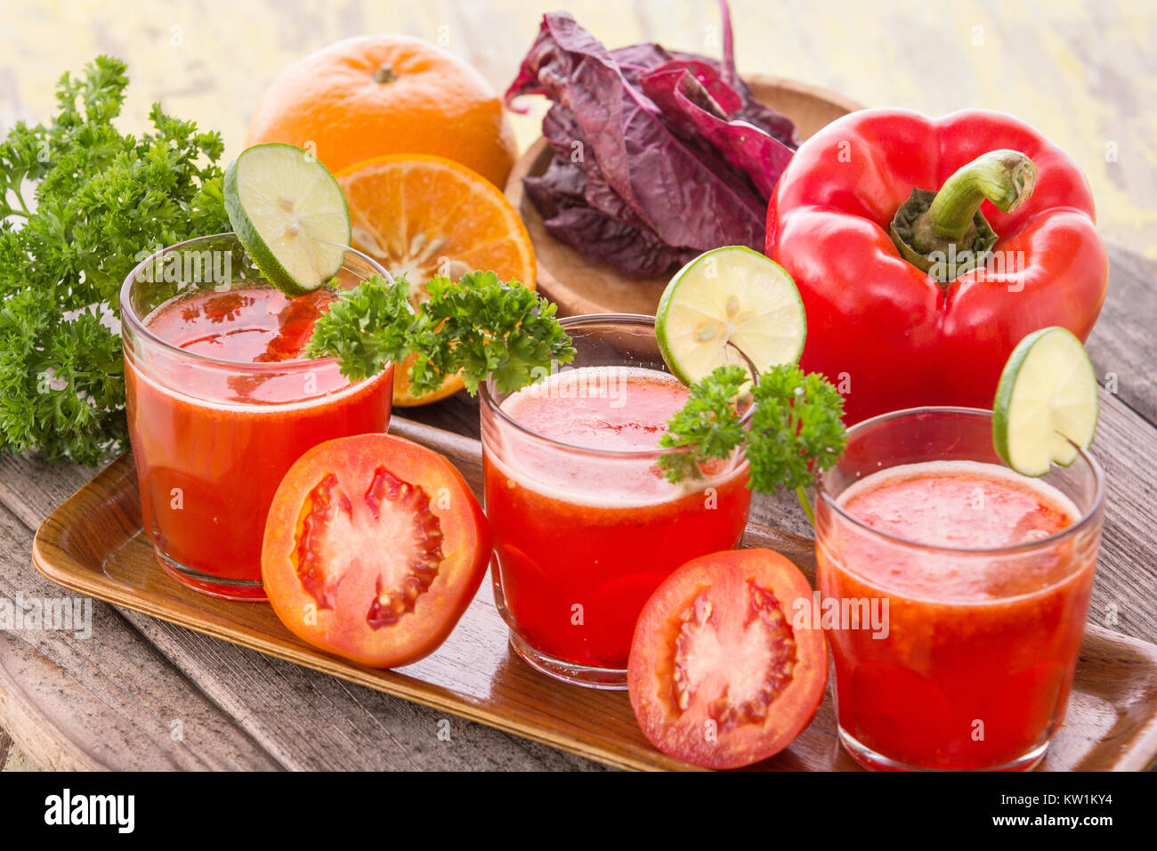 Red Vegetables Mix Juice Stock Photo - Alamy