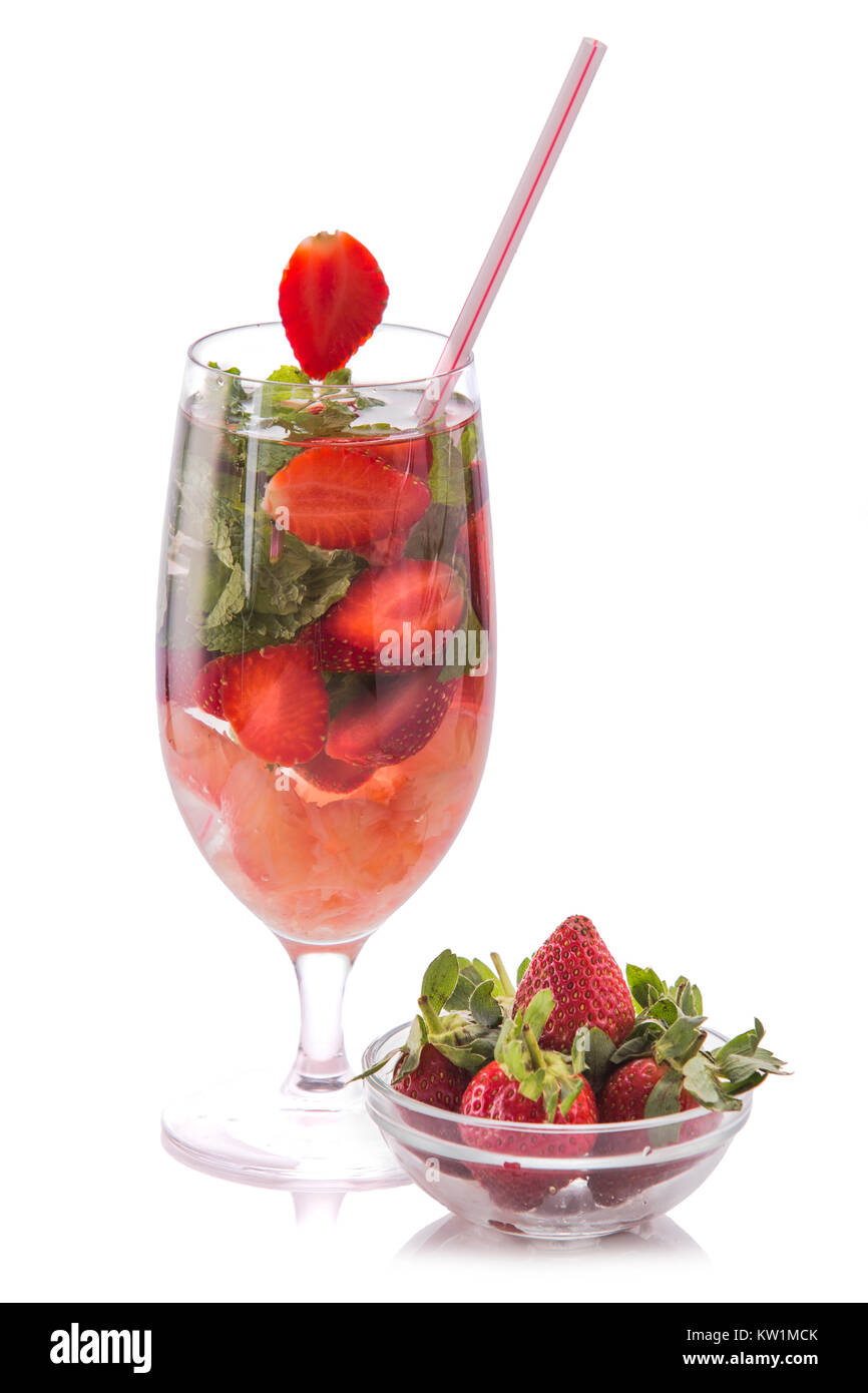 infused water mix of strawberry and grapefruit Stock Photo - Alamy