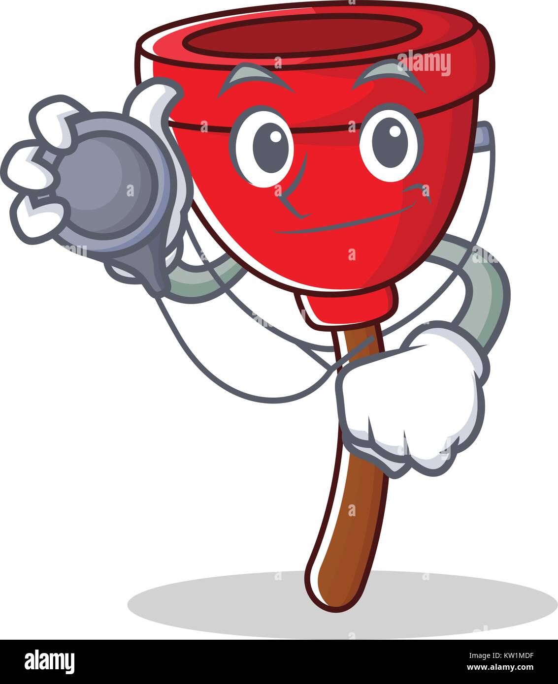 Doctor plunger character cartoon style Stock Vector Image & Art - Alamy