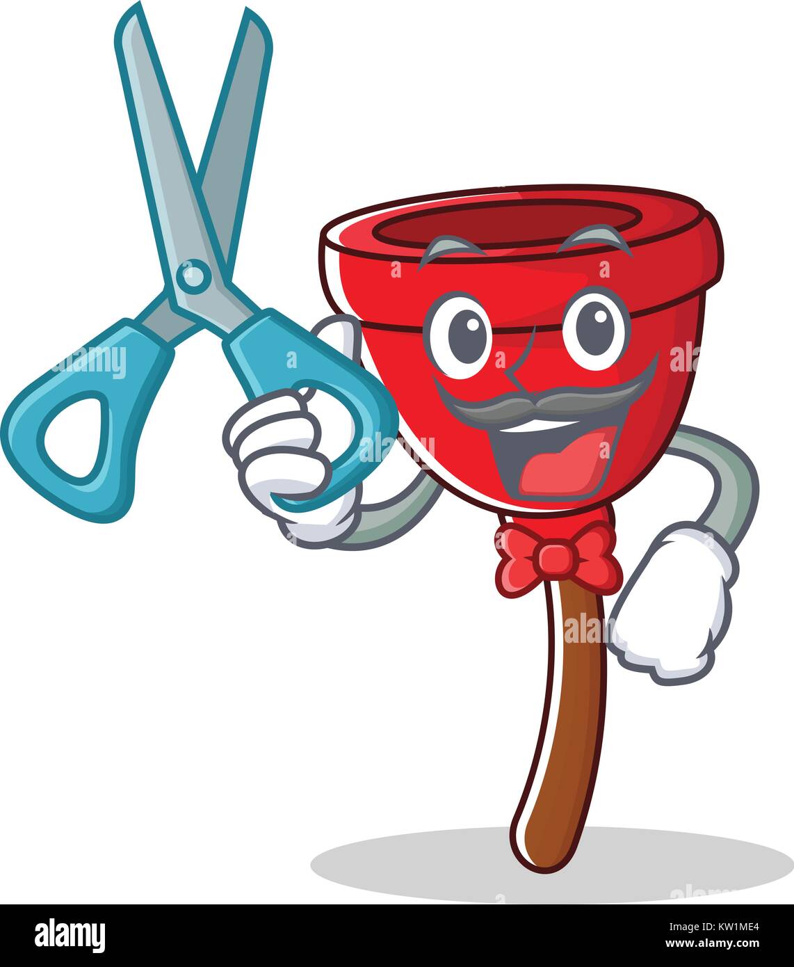 Barber plunger character cartoon style Stock Vector Image & Art - Alamy