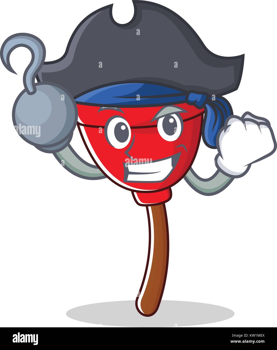 Pirate plunger character cartoon style Stock Vector Image & Art - Alamy