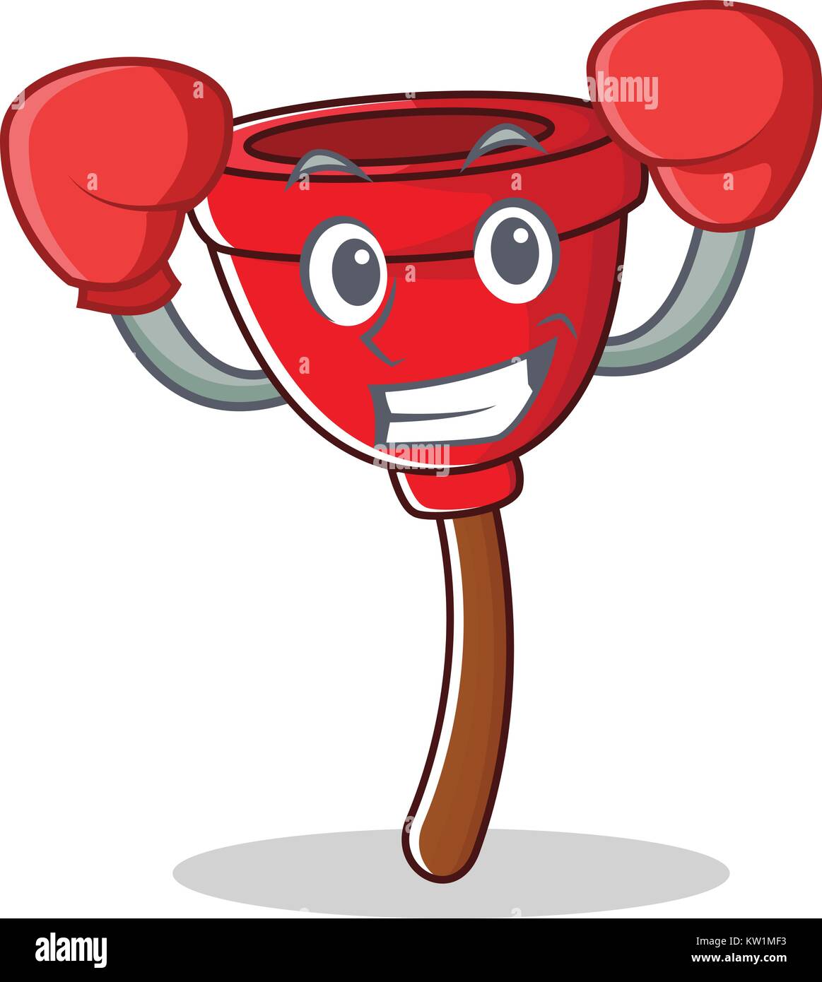 Boxing plunger character cartoon style Stock Vector Image & Art - Alamy