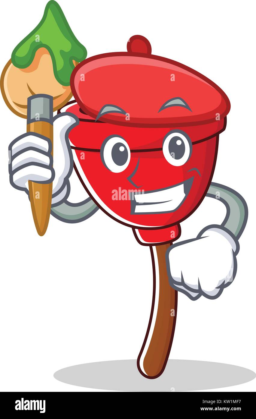 Artist plunger character cartoon style Stock Vector Image & Art - Alamy