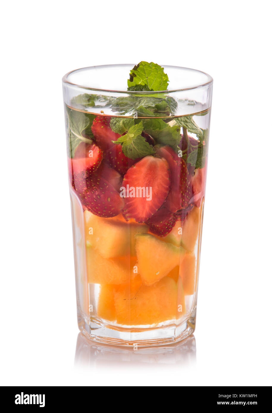 infused water mix of strawberry and papaya Stock Photo - Alamy