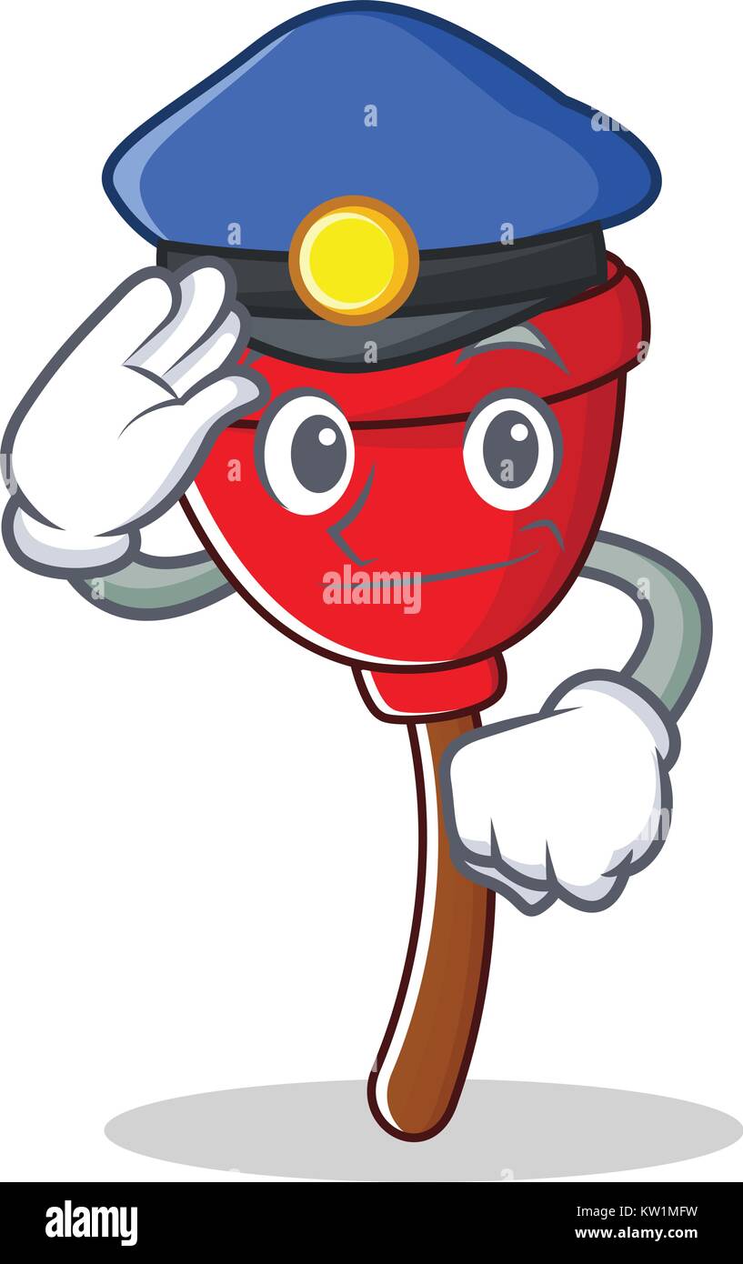 Police plunger character cartoon style Stock Vector Image & Art - Alamy