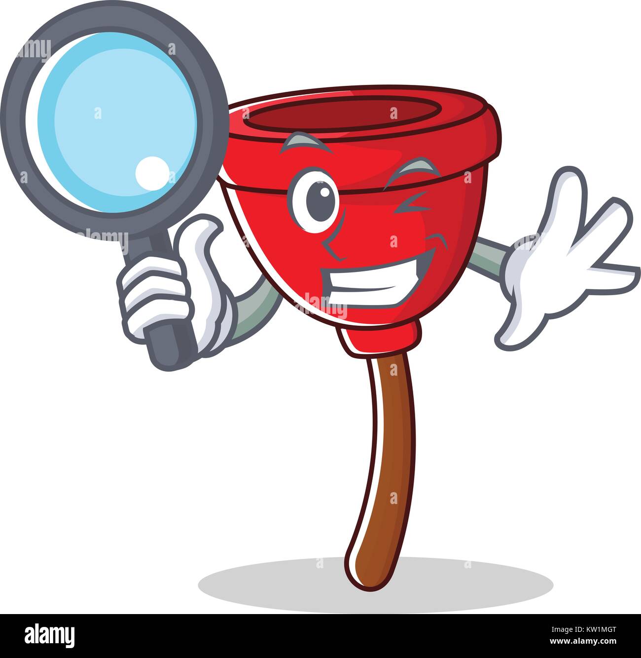 Detective plunger character cartoon style Stock Vector Image & Art - Alamy