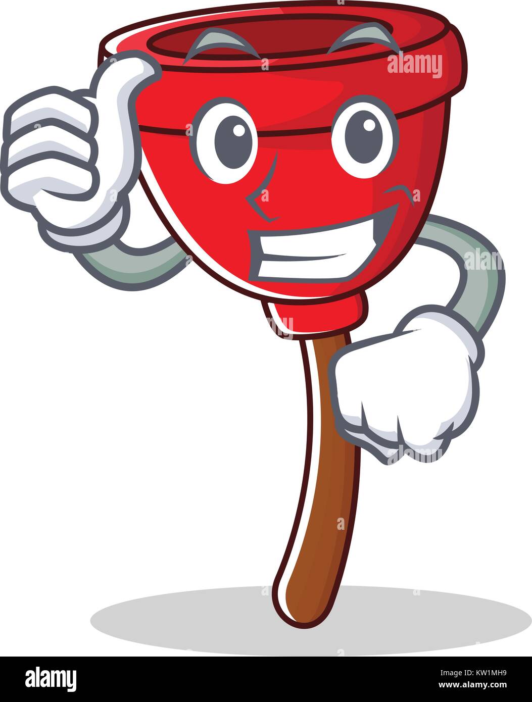 Thumbs up plunger character cartoon style Stock Vector Image & Art - Alamy