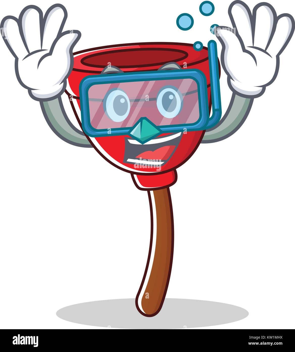 Diving plunger character cartoon style Stock Vector Image & Art - Alamy