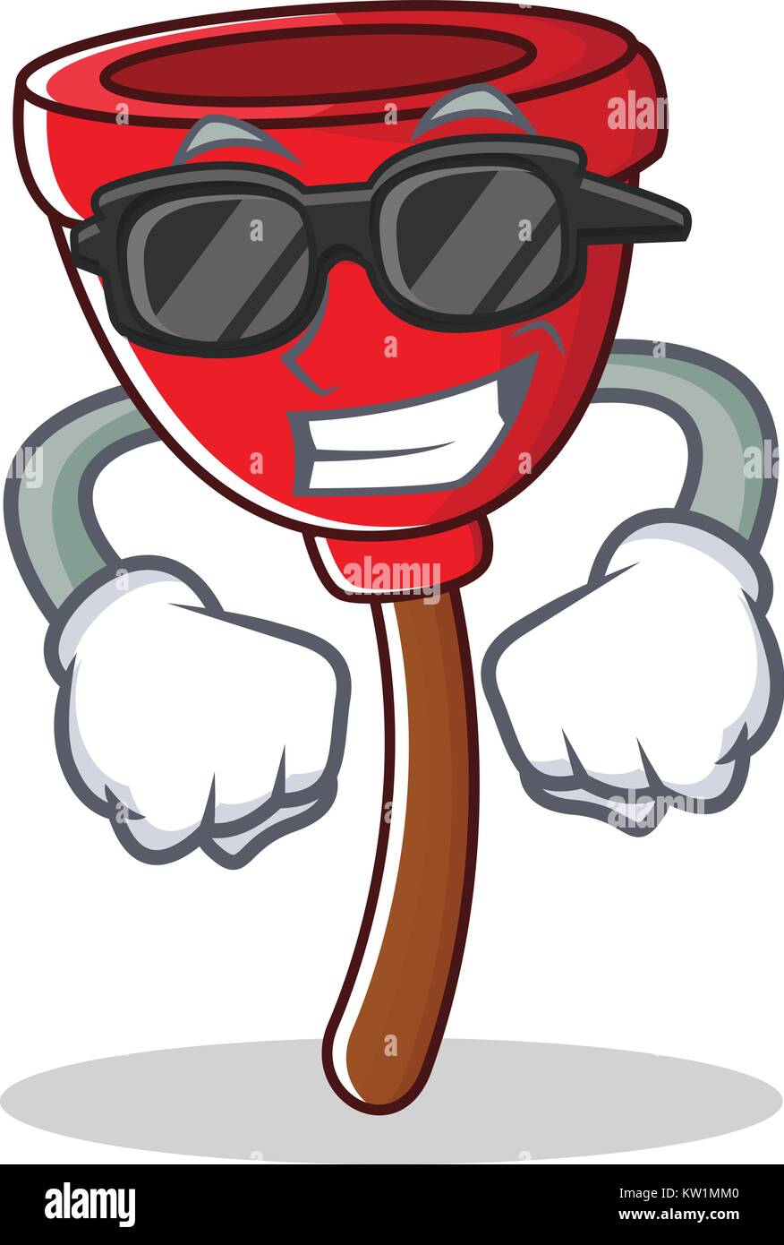 Super cool plunger character cartoon style Stock Vector Image & Art - Alamy