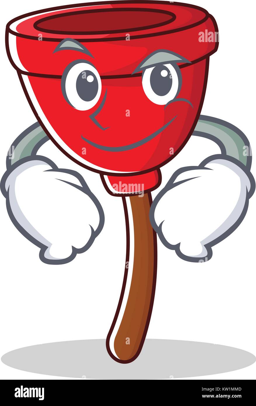 Smirking plunger character cartoon style Stock Vector Image & Art - Alamy