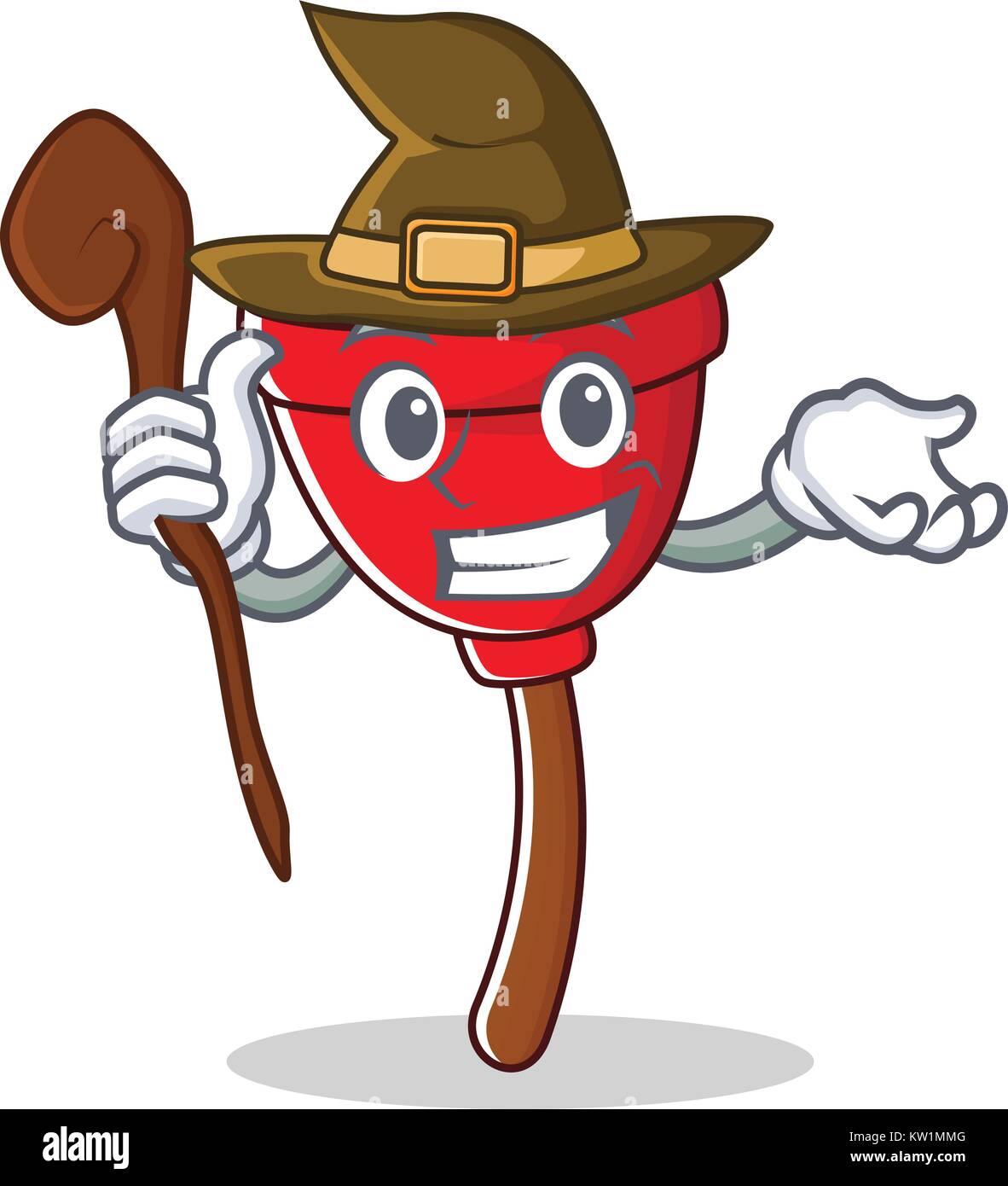 Witch plunger character cartoon style Stock Vector Image & Art - Alamy