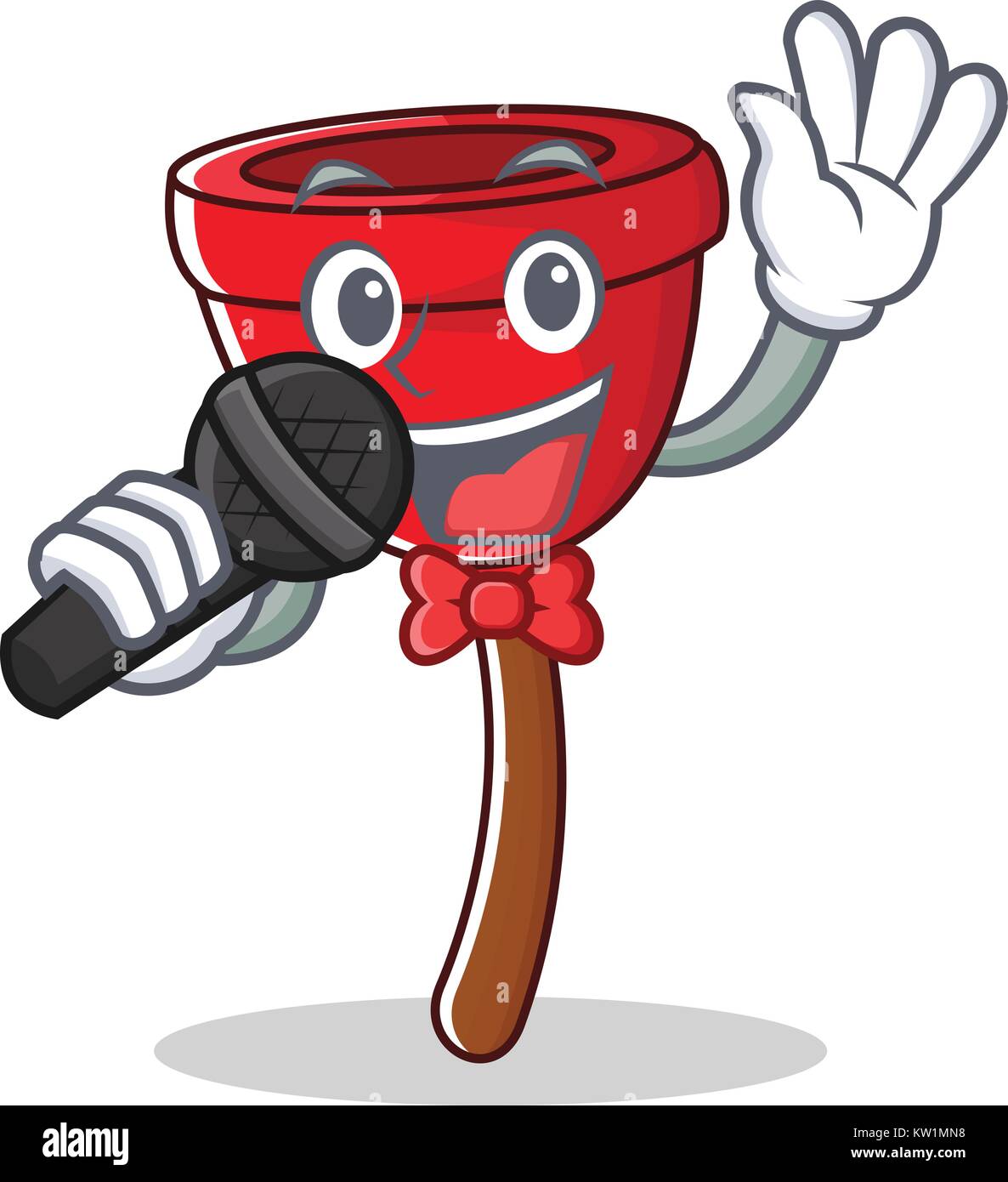 Singing plunger character cartoon style Stock Vector Image & Art - Alamy