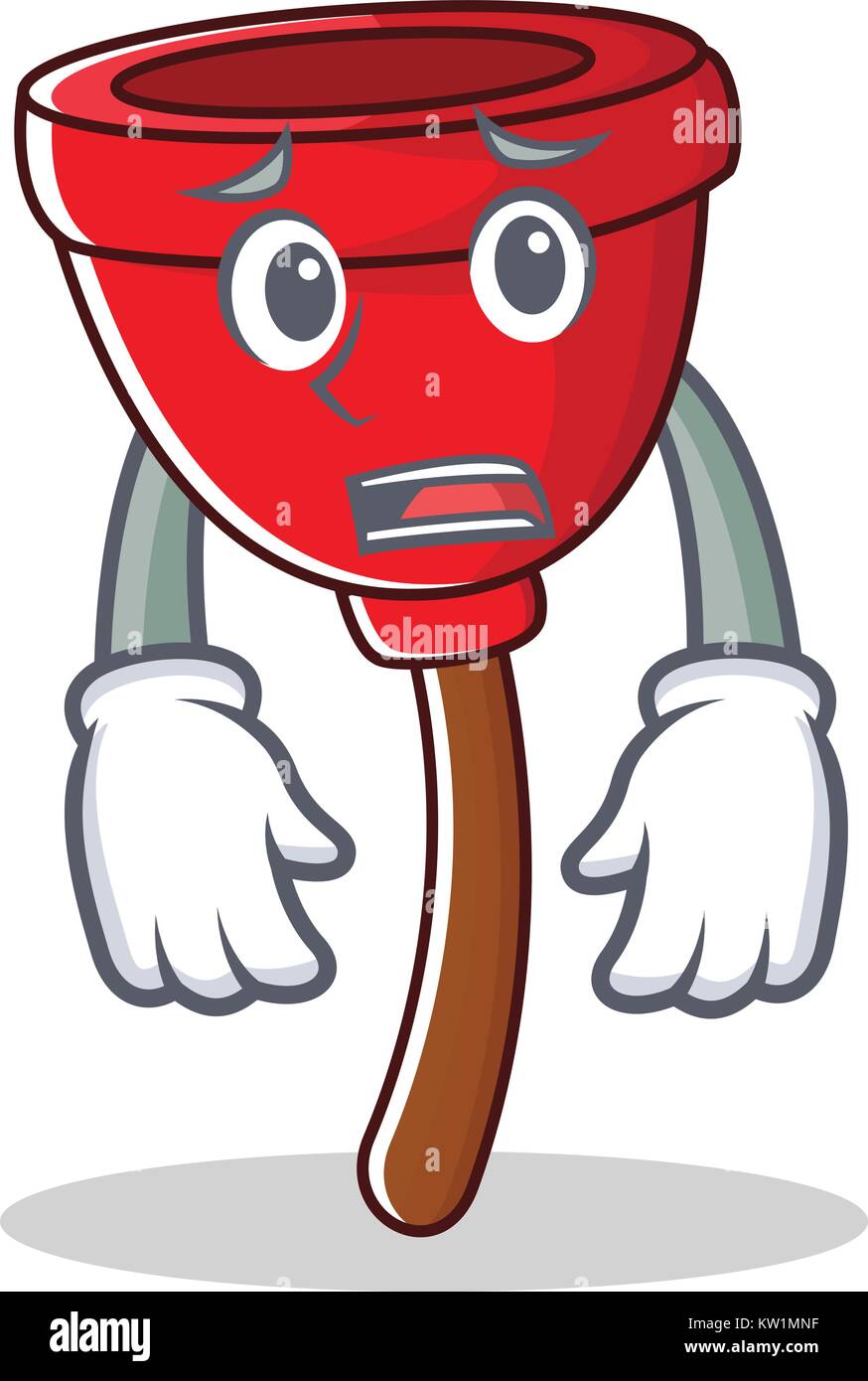 Afraid plunger character cartoon style Stock Vector Image & Art - Alamy