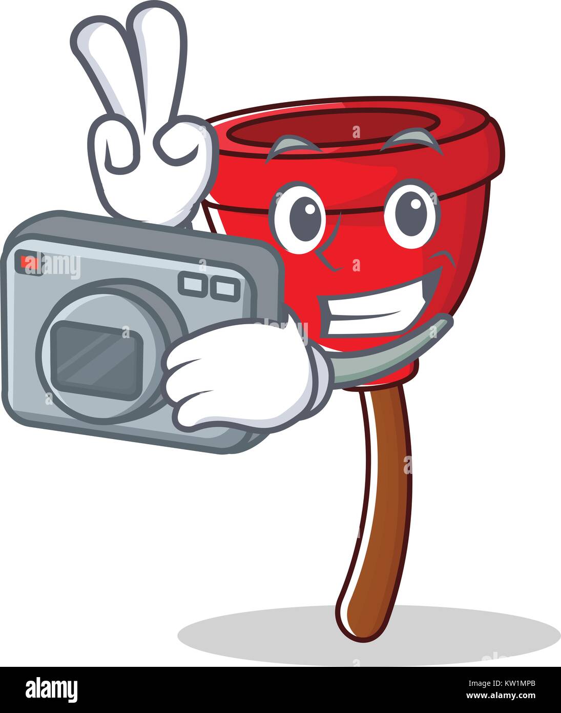 Photographer plunger character cartoon style Stock Vector Image & Art ...