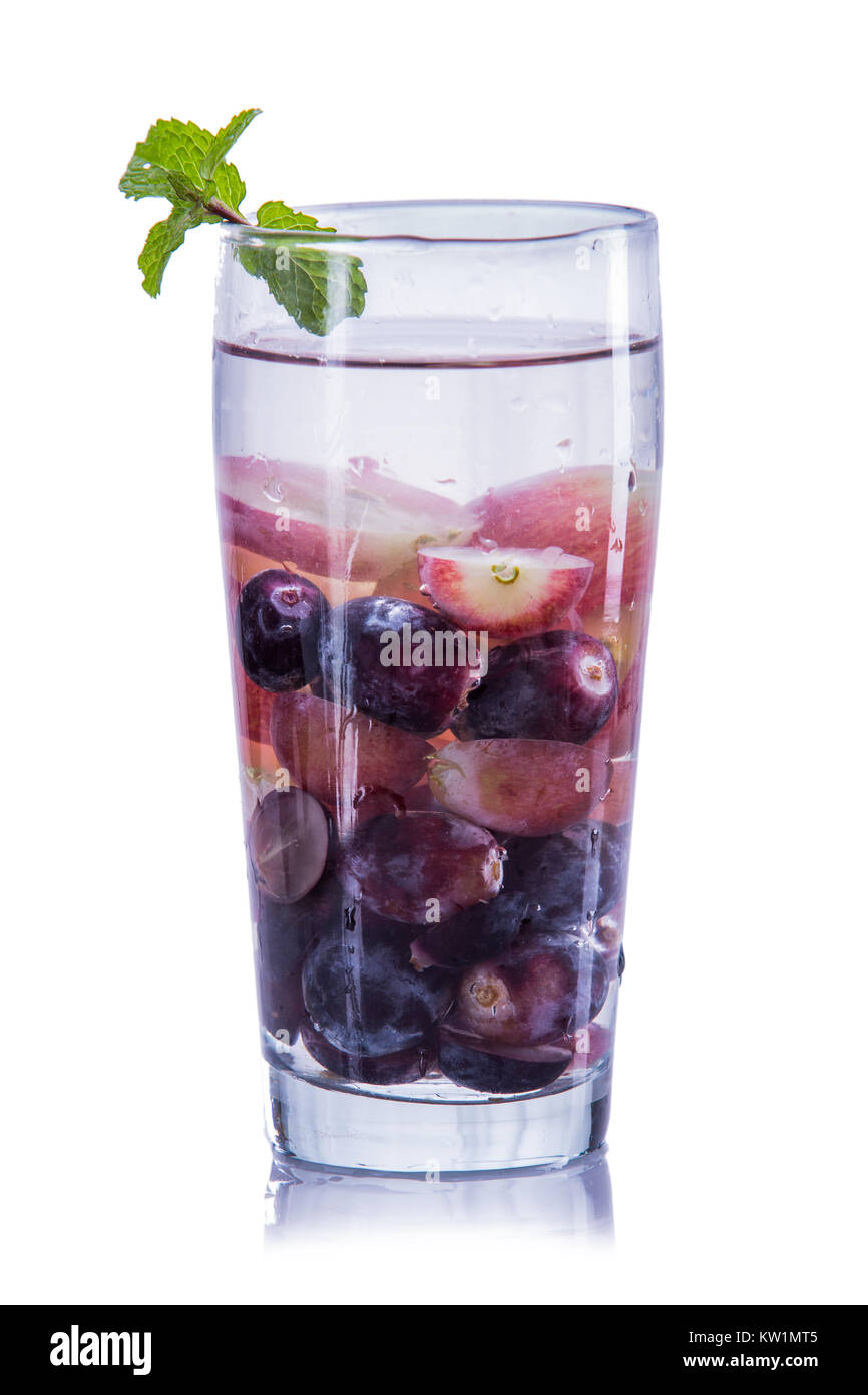 infused water mix of purple grape and red grapes Stock Photo - Alamy