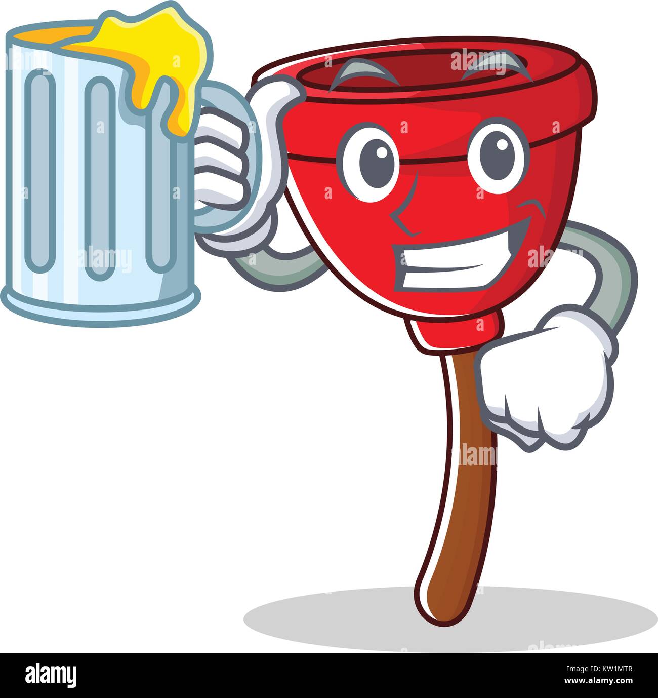With juice plunger character cartoon style Stock Vector Image & Art - Alamy