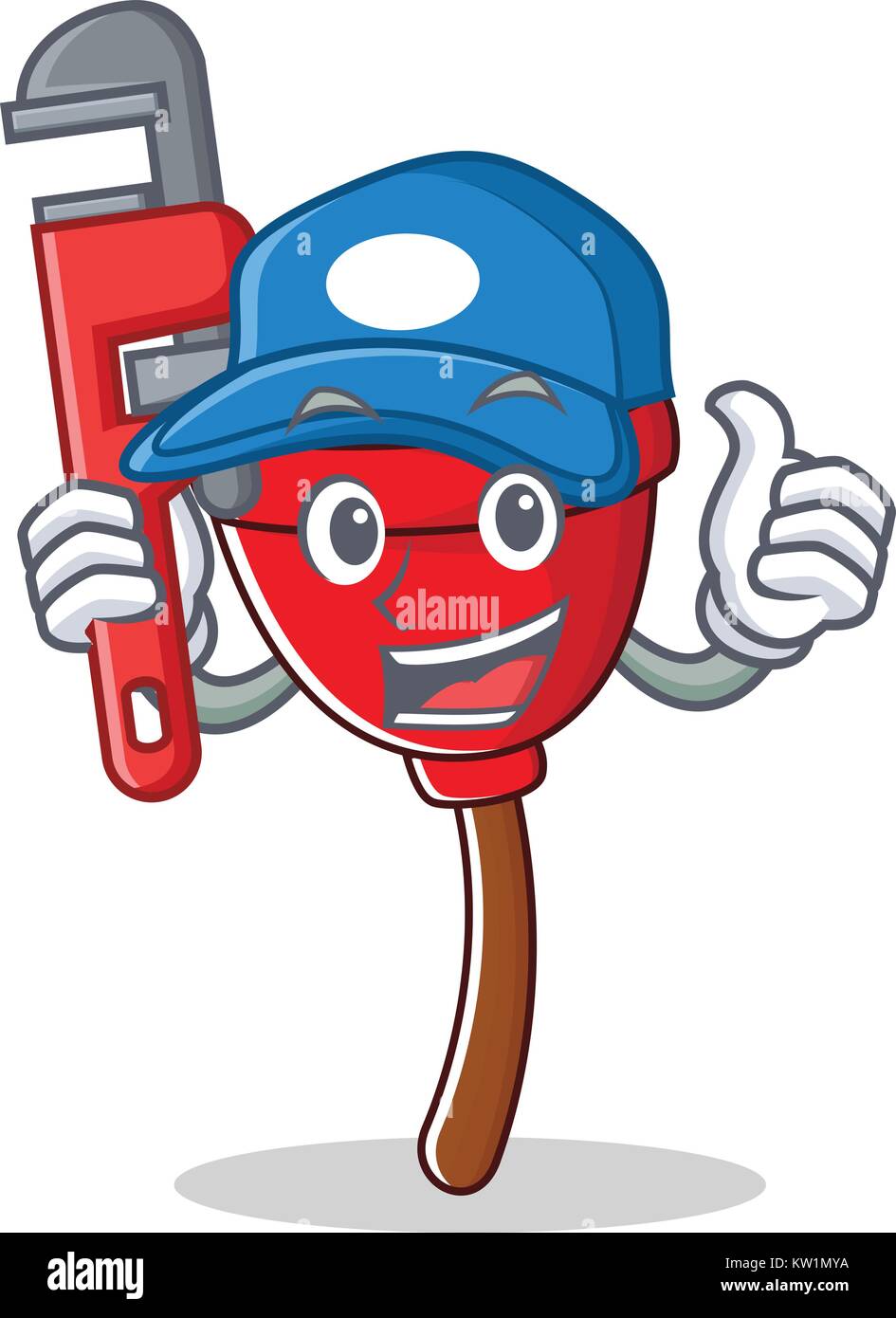 Plumber plunger character cartoon style Stock Vector Image & Art - Alamy