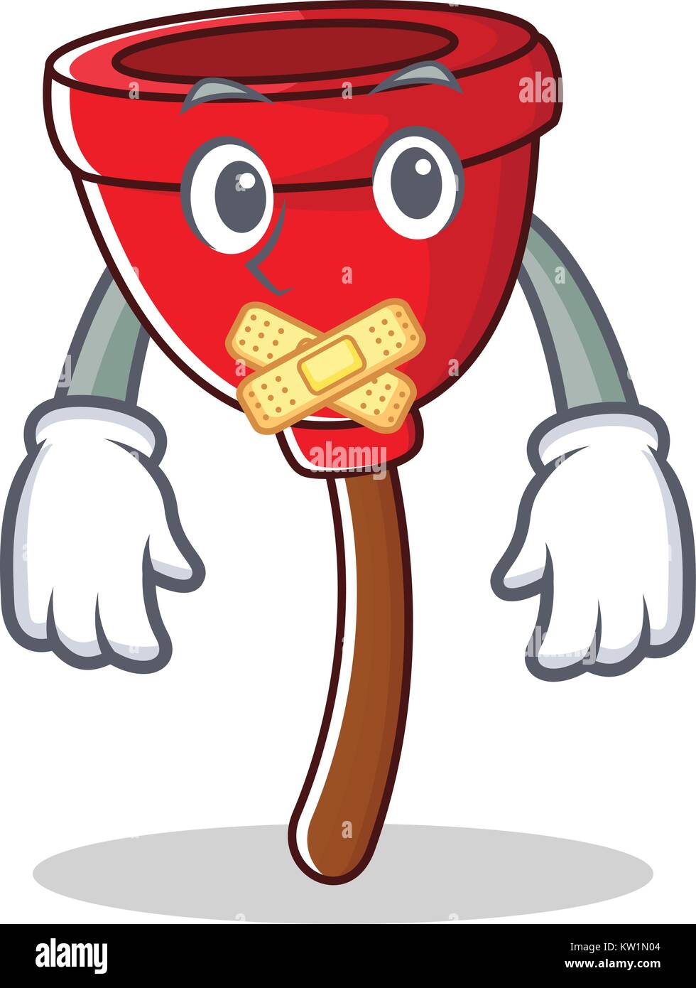 Silent plunger character cartoon style Stock Vector Image & Art - Alamy