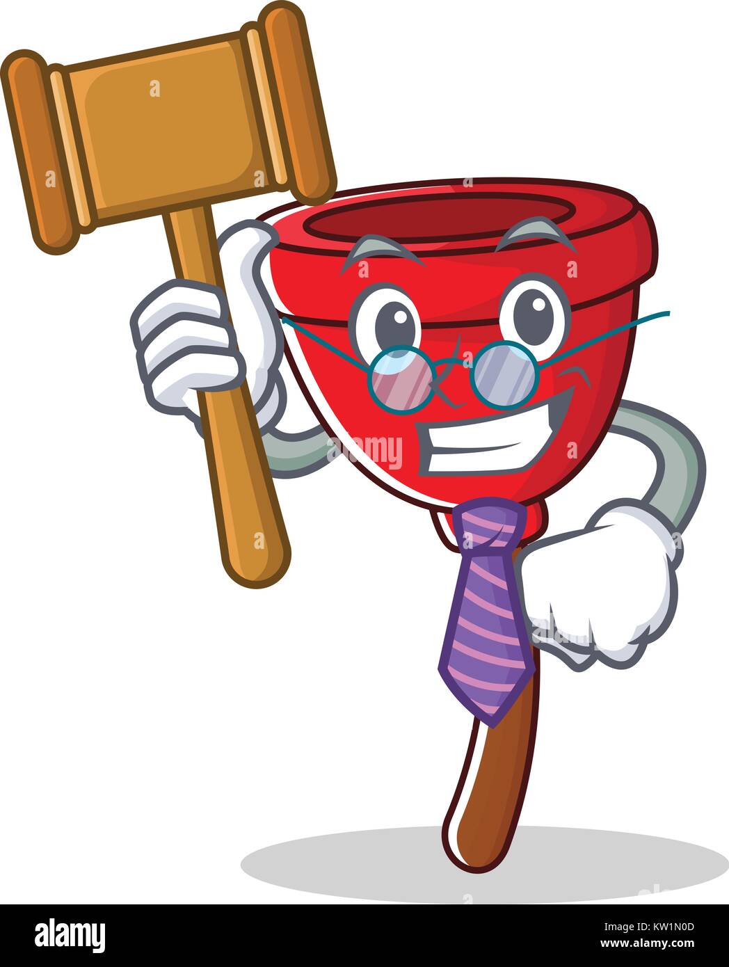 Judge plunger character cartoon style Stock Vector Image & Art - Alamy