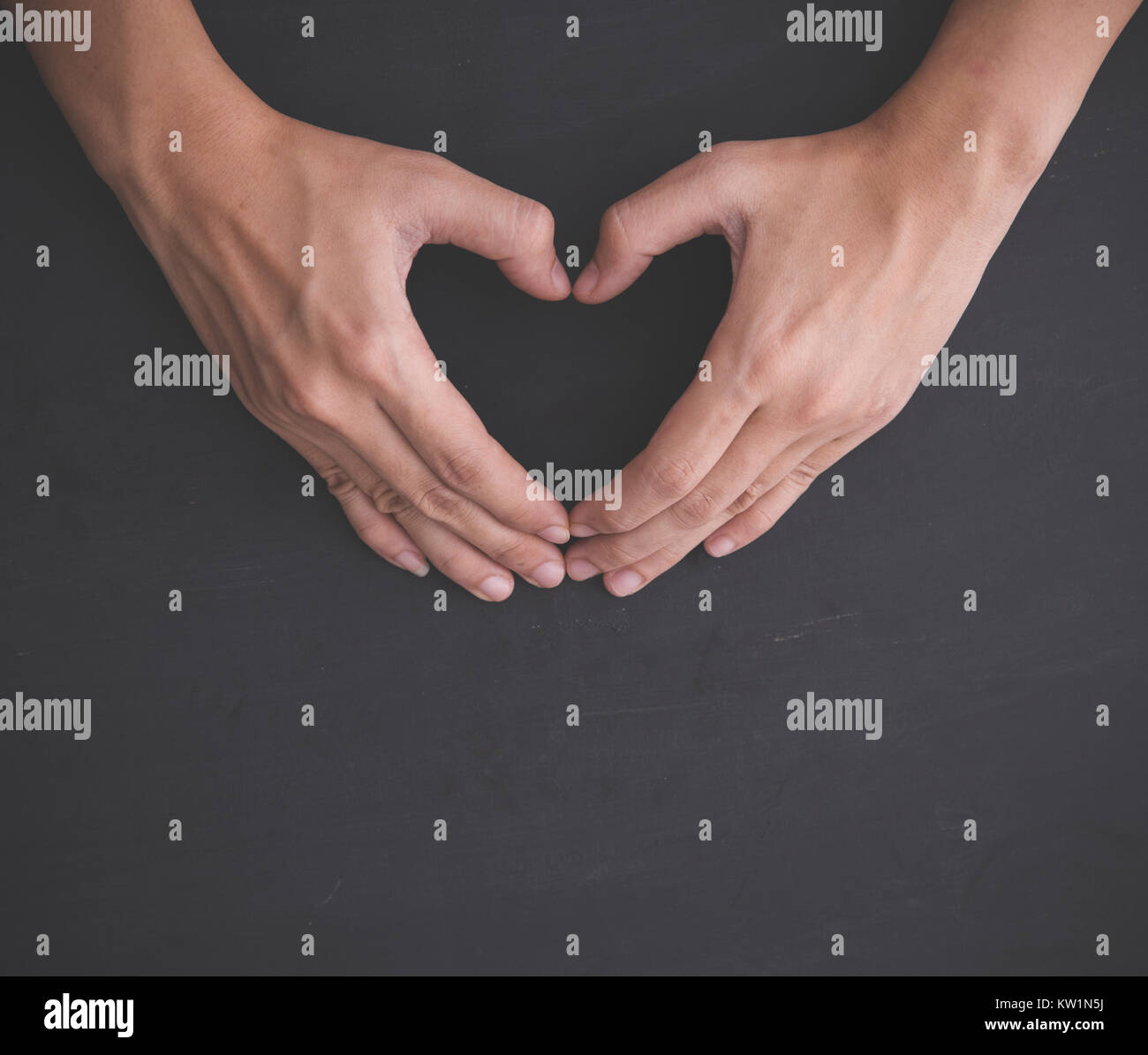 Heart shape, hand gesture Stock Photo - Alamy