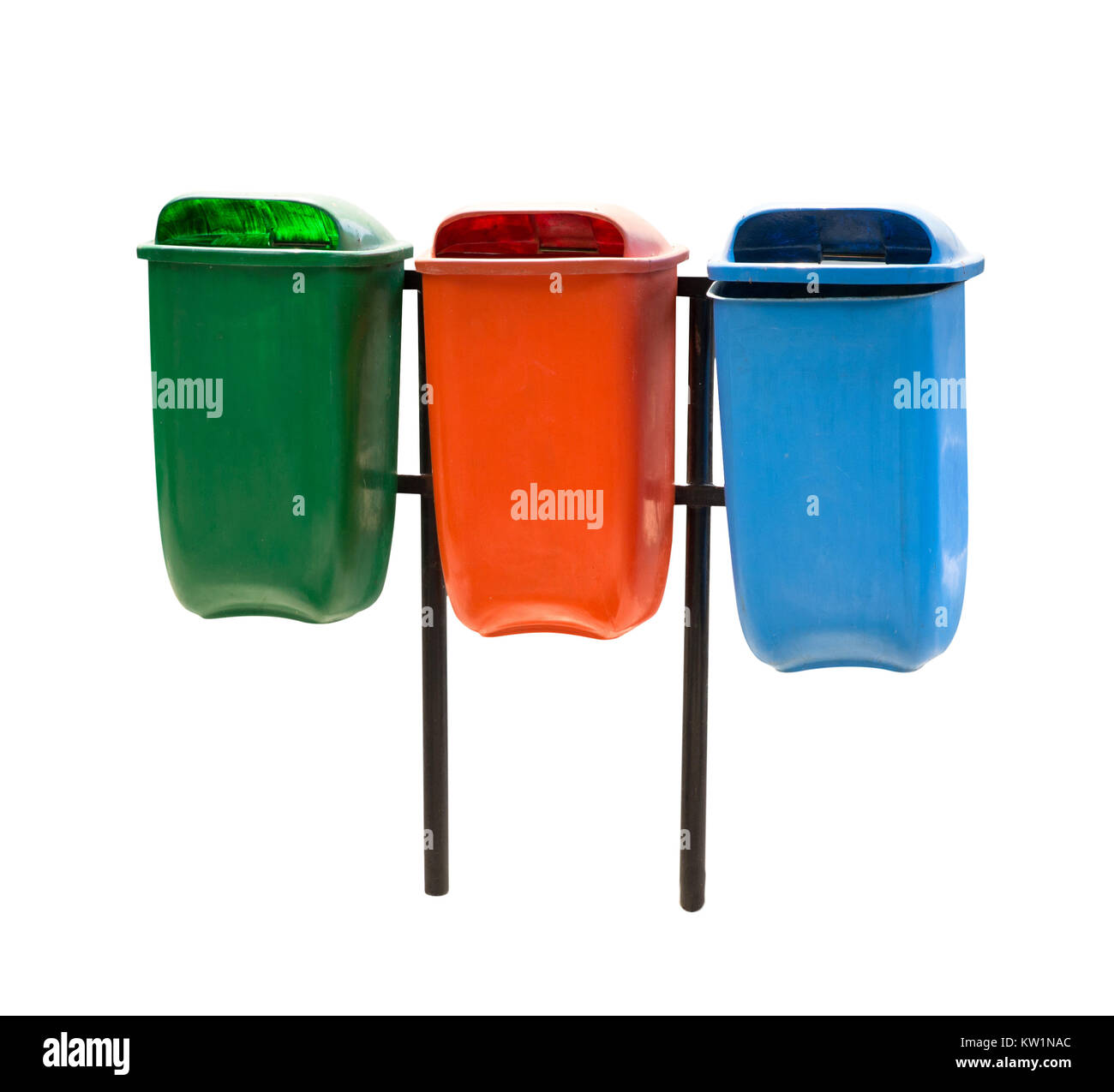 Recycling plastic in a bin real Cut Out Stock Images & Pictures - Alamy