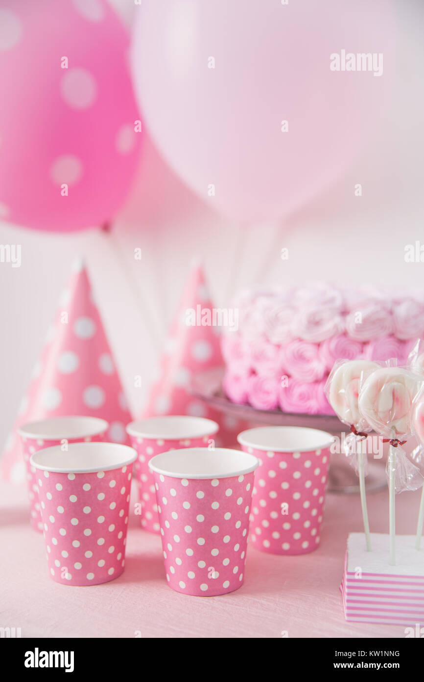 sweet corner of a birthday party Stock Photo - Alamy