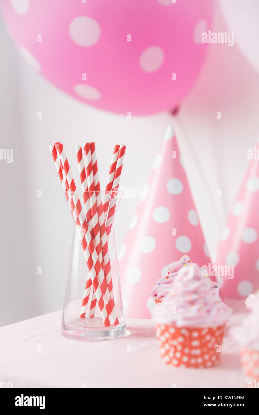 sweet corner of a birthday party Stock Photo - Alamy