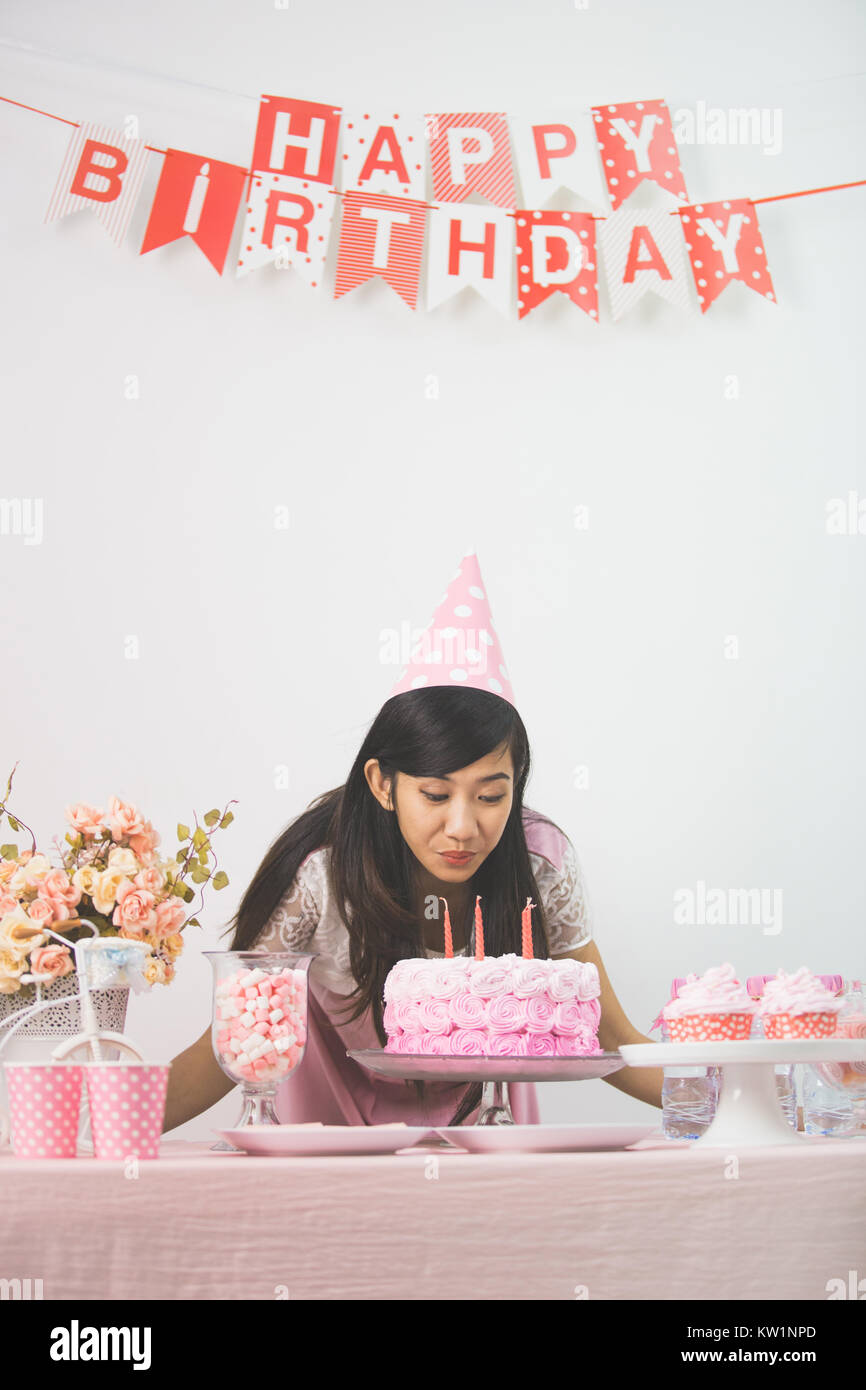 sweet corner of a birthday party Stock Photo - Alamy