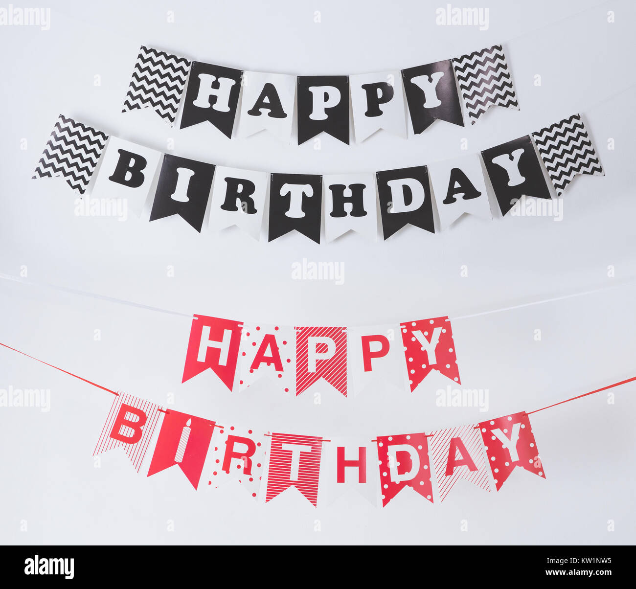 Happy birthday banner decorating hi-res stock photography and images ...