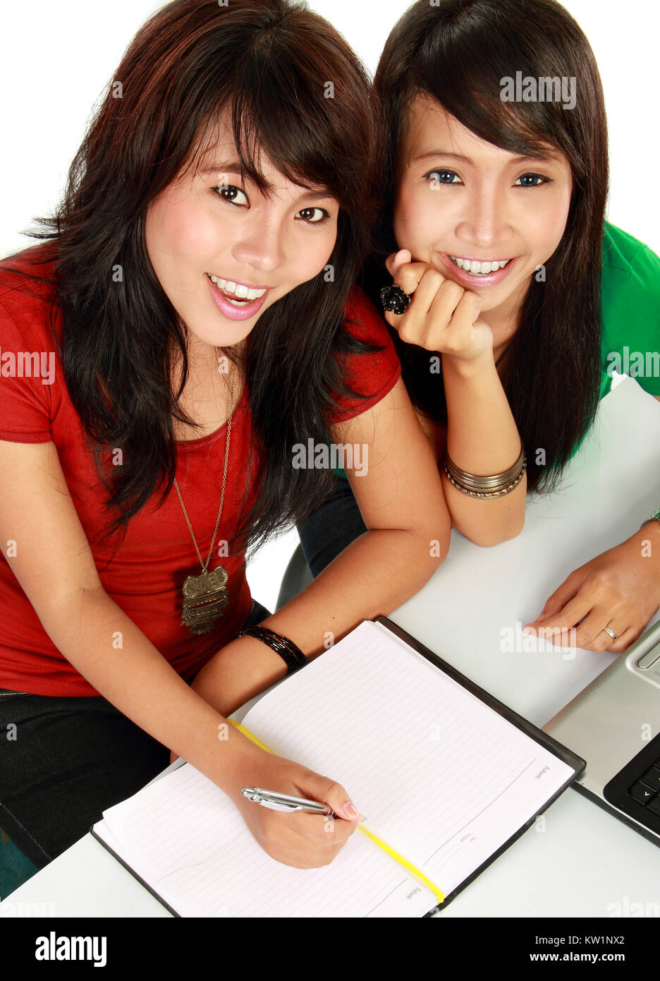 two young asian student studying Stock Photo - Alamy