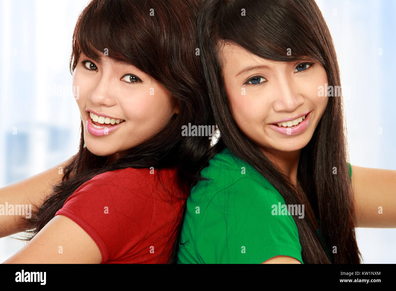 two girls having fun Stock Photo - Alamy