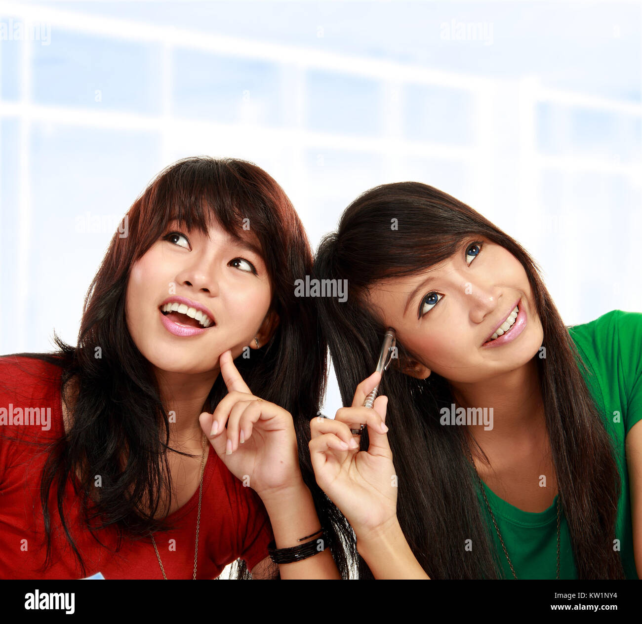 asian female thinking Stock Photo - Alamy