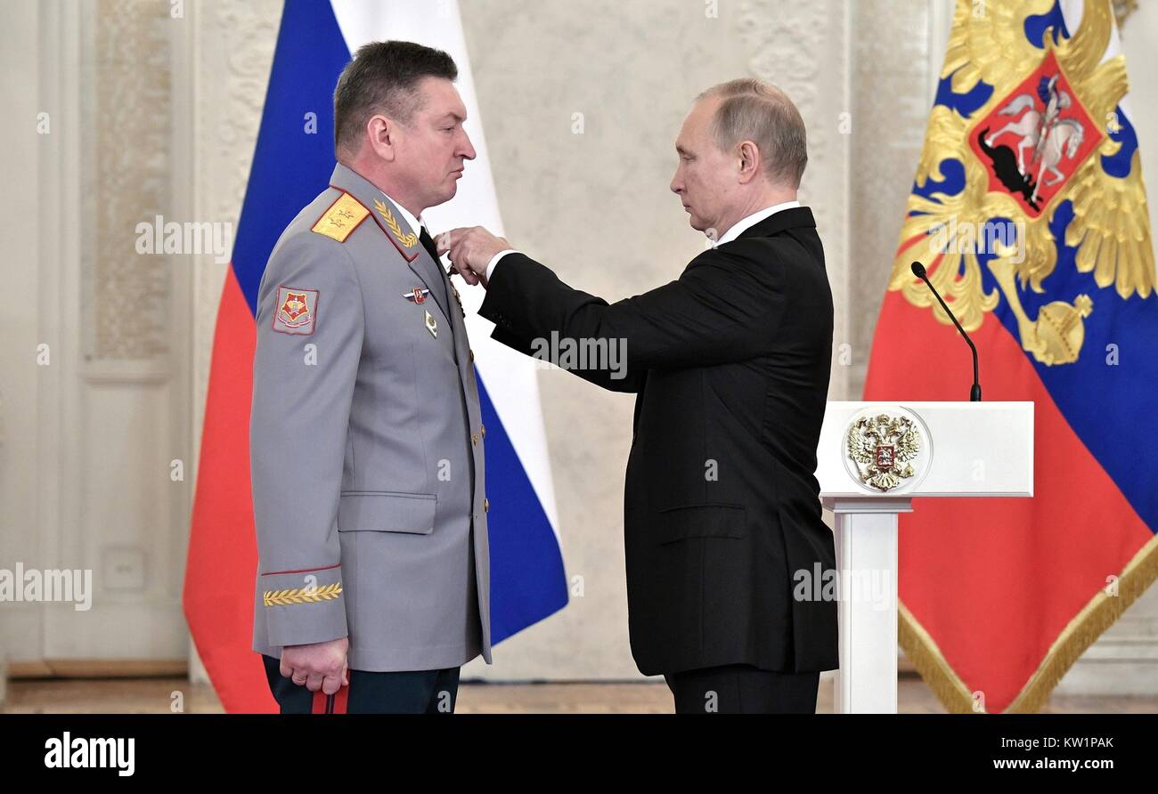 Moscow, Russia. 28th Dec, 2017. Russian President Vladimir Putin ...