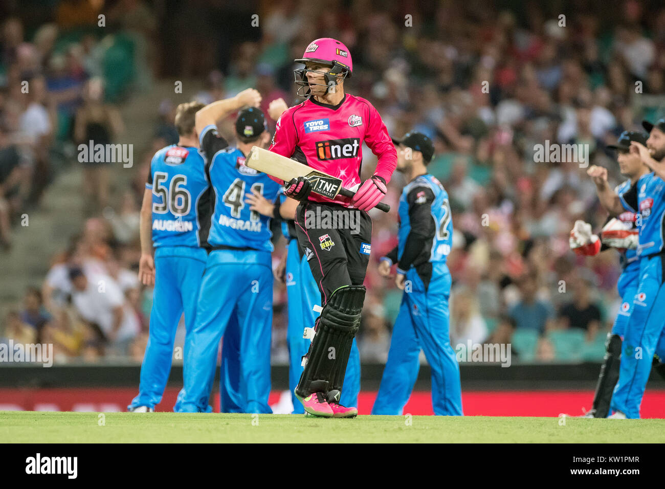 Sydney, Australia. 28th Dec, 2017. Sydney Sixers player Johan Botha ...