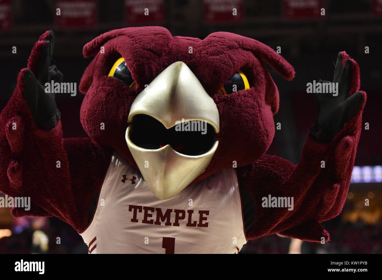 Philadelphia, Pennsylvania, USA. 28th Dec, 2017. Temple Owls mascot ...