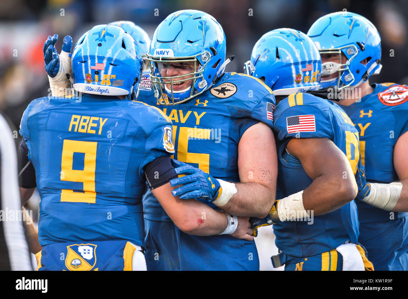 Annapolis, Maryland, USA. 28th Dec, 2017. ZACH ABEY (9) and ROBERT ...