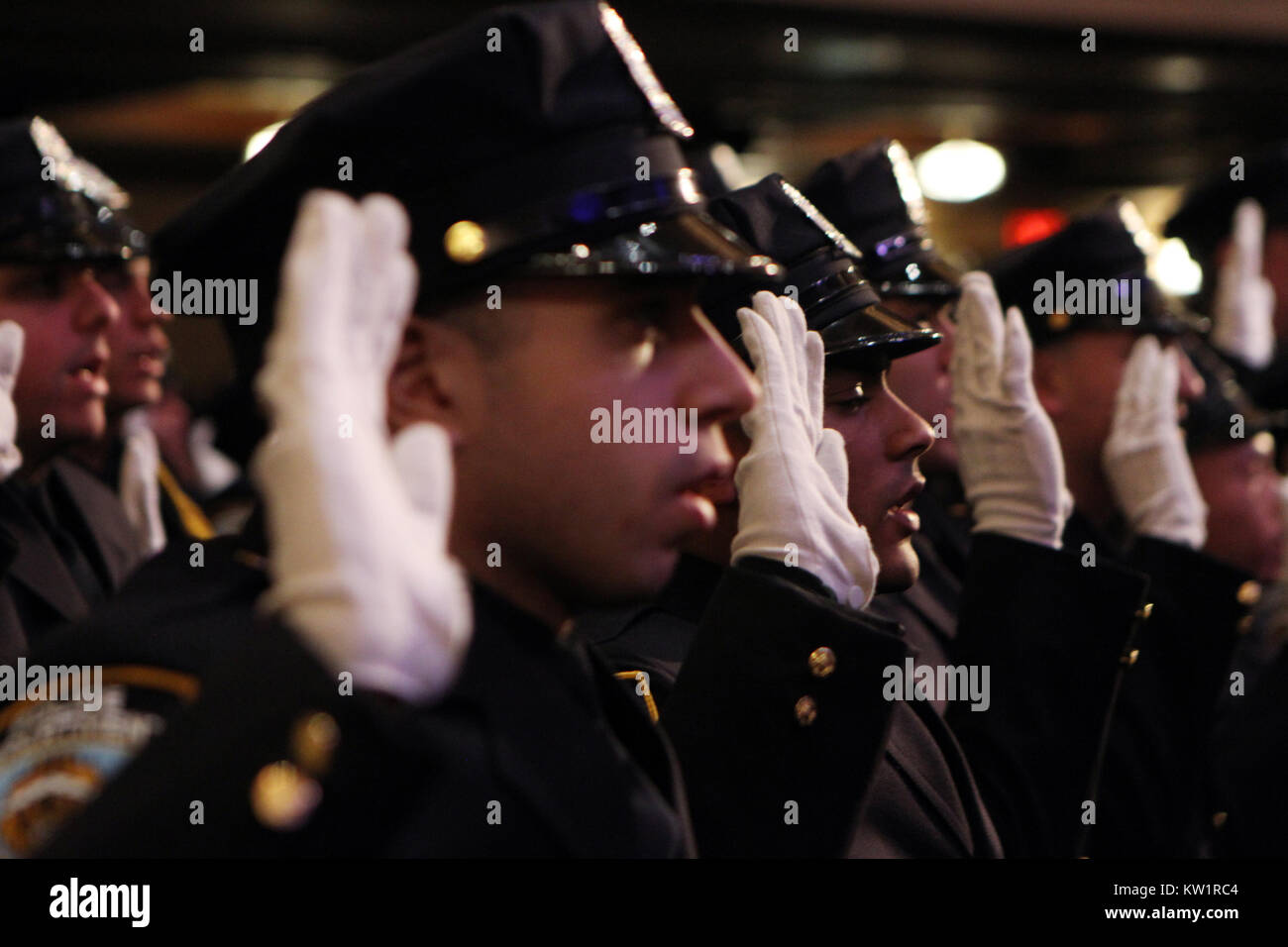 New York, New York, USA. 28th Dec, 2017. Newly minted NYPD Officers ...