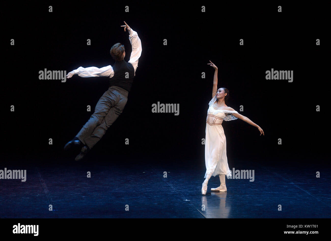 Beijing, China. 28th Dec, 2017. Ballet dancers of Hong Kong Ballet ...