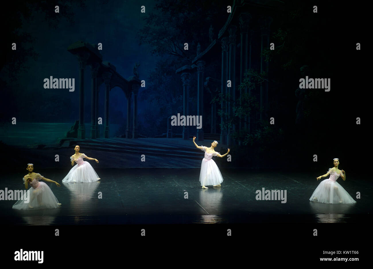 Beijing, China. 28th Dec, 2017. Ballet dancers of the National Ballet ...