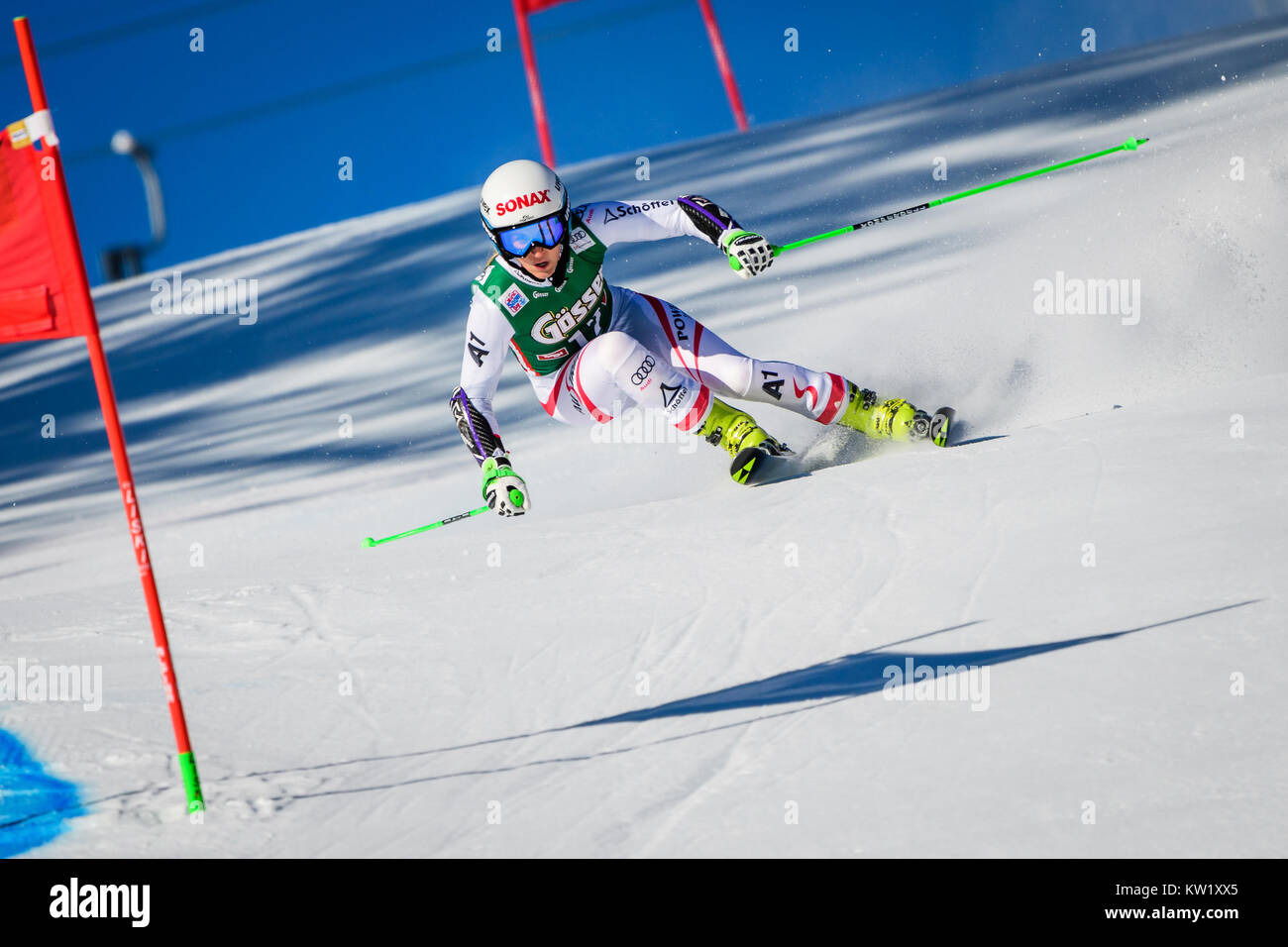 Lienz, Austria. 29th Dec, 2017. Eva-Maria Brem of Austria competes ...