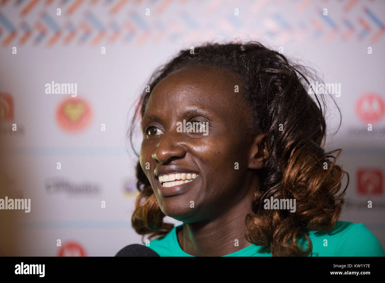 December 29, 2017 - Runner LEAH JEROTICH (QUE) speaks during the 93st ...