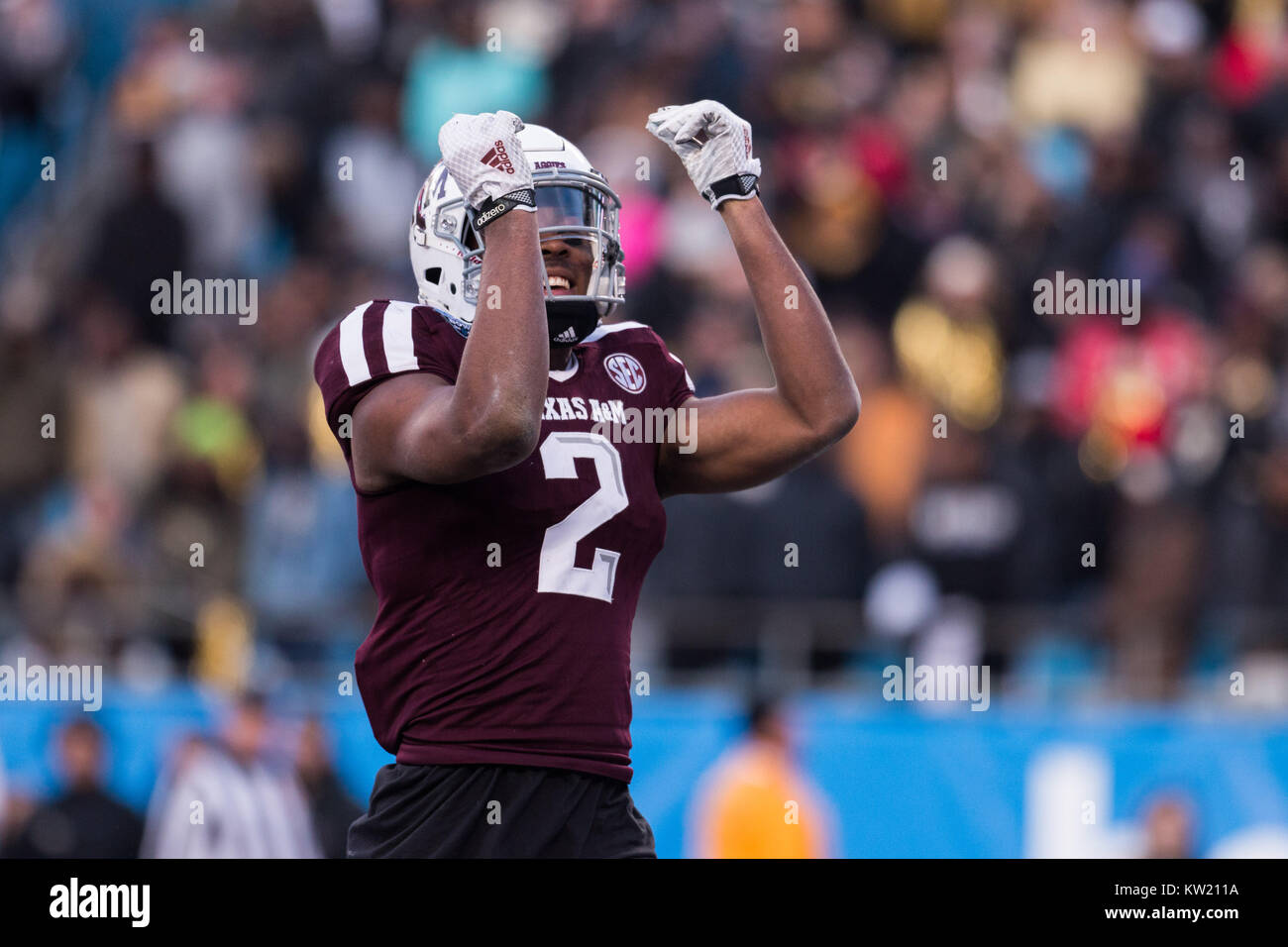 Charlotte, NC, USA. 29th Dec, 2017. Texas A&M wide receiver Jhamon ...