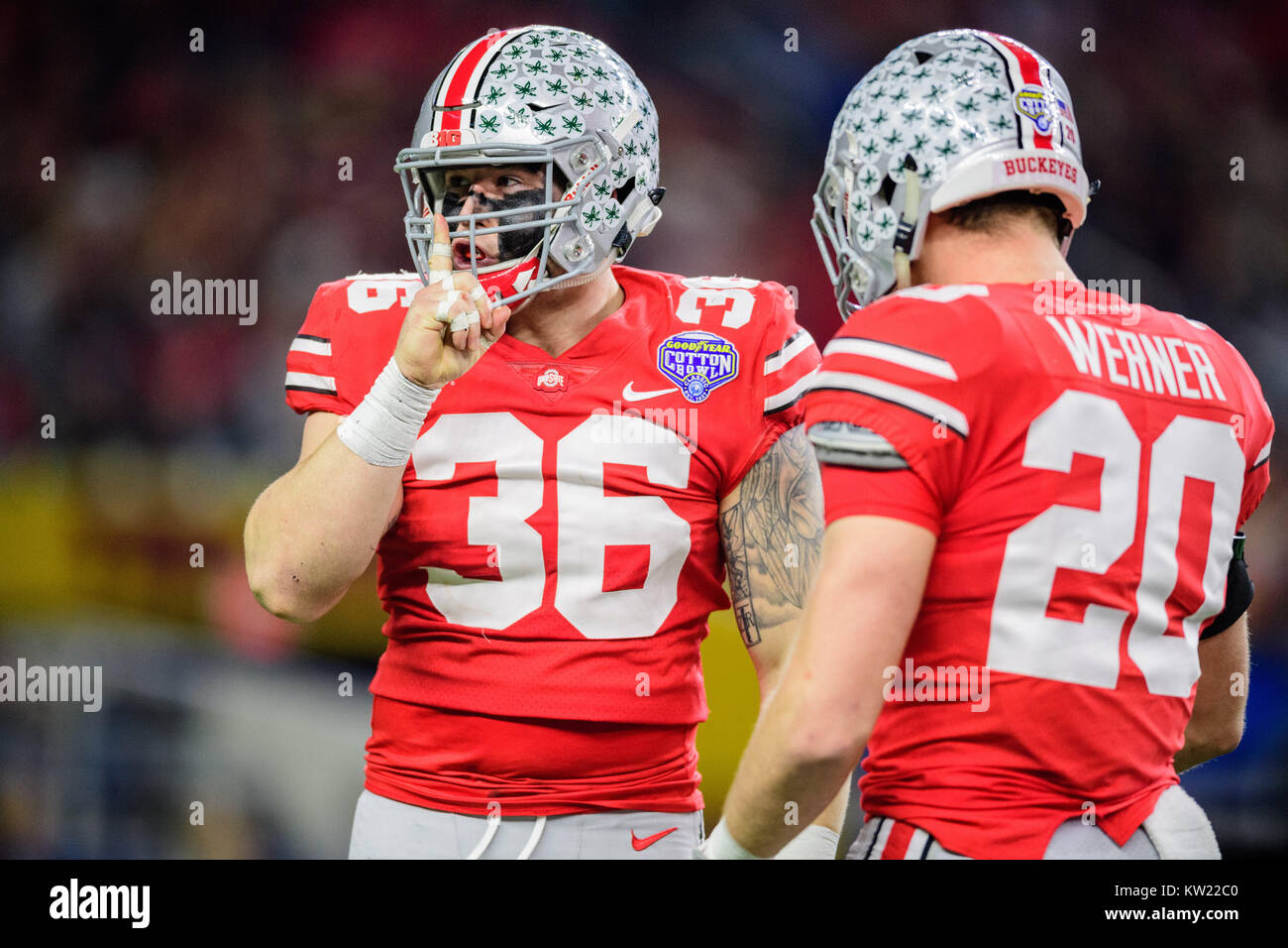 Arlington, Texas, USA. 29th Dec, 2017. Ohio State Buckeyes linebacker ...
