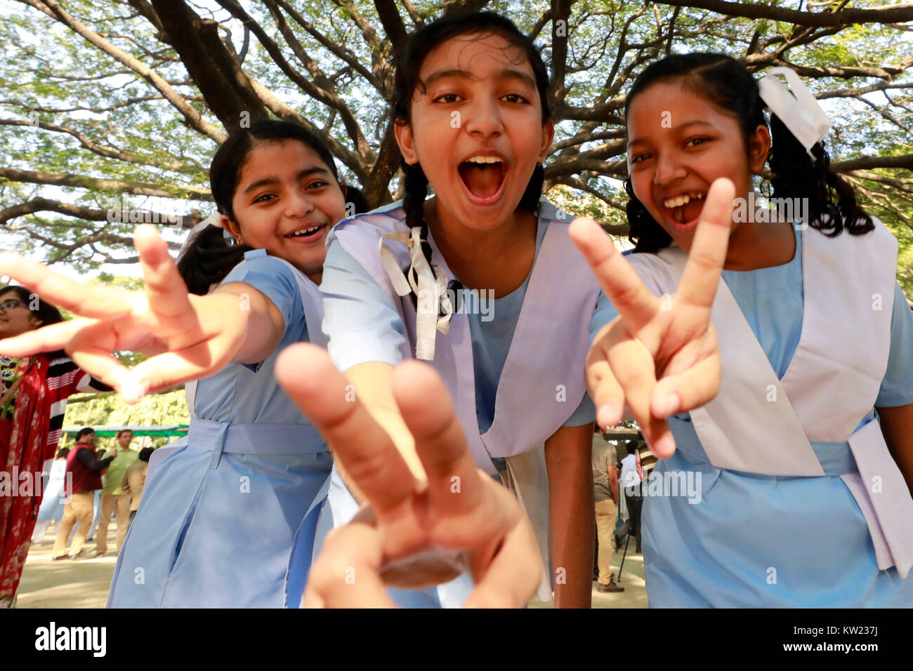 Dhaka, Bangladesh. 30th December, 2017. Jubilant students of ...